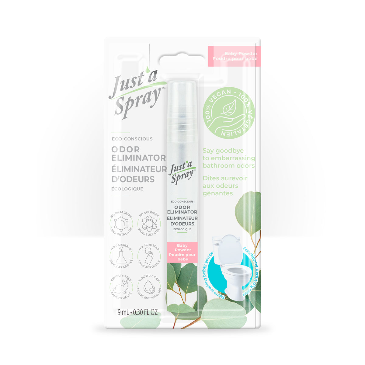 Just’a Spray Baby Powder 55mL (1.9 oz) - Effective Toilet Odor ...